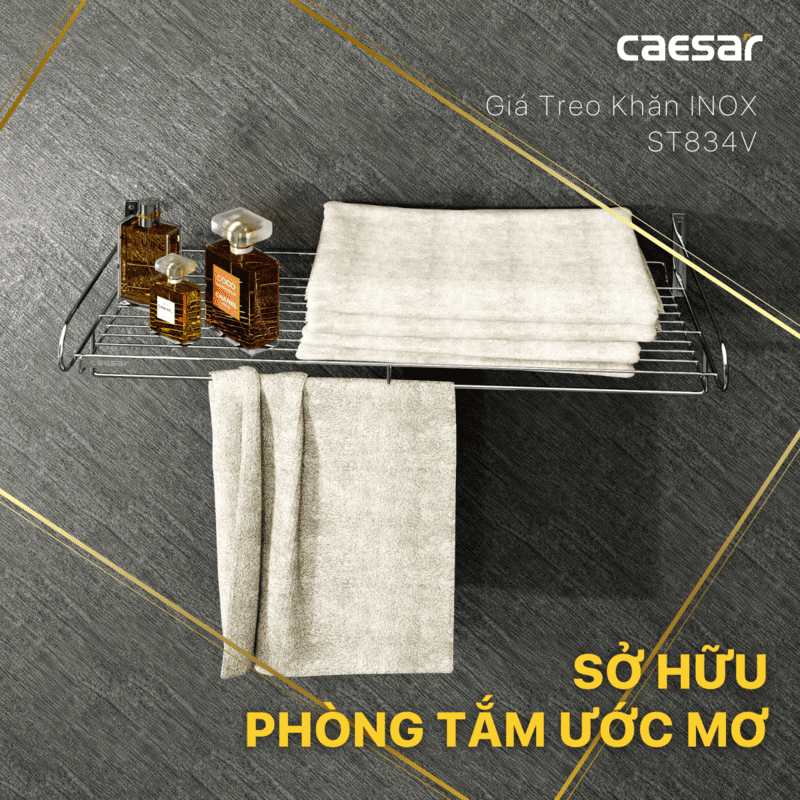 Giá Treo Khăn CAESAR ST834V Hai Tầng