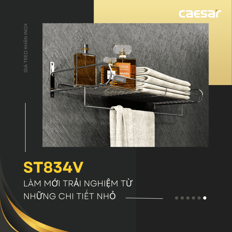 Giá Treo Khăn CAESAR ST834V Hai Tầng