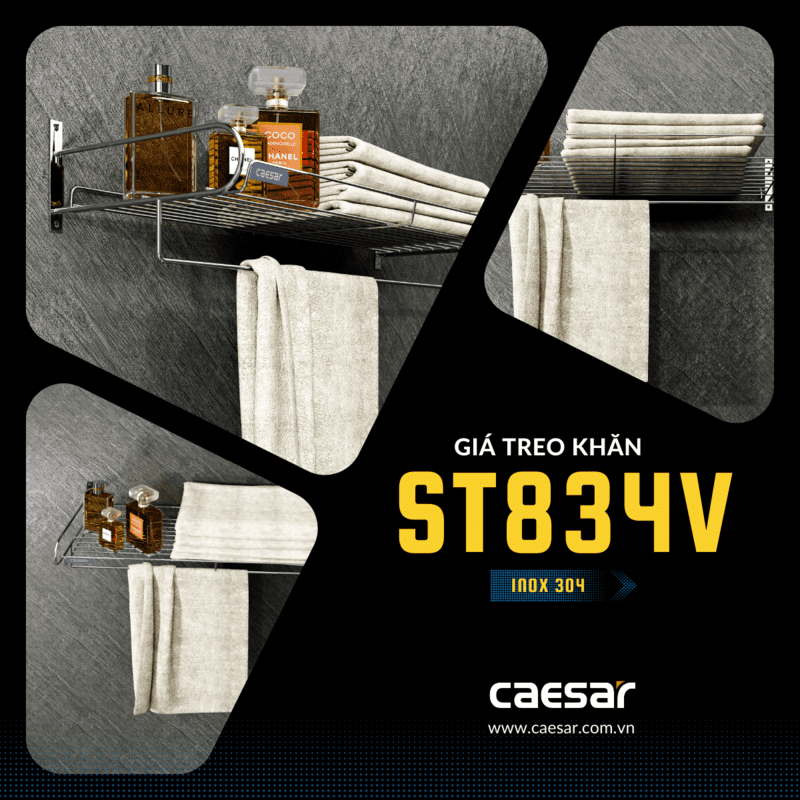 Giá Treo Khăn CAESAR ST834V Hai Tầng